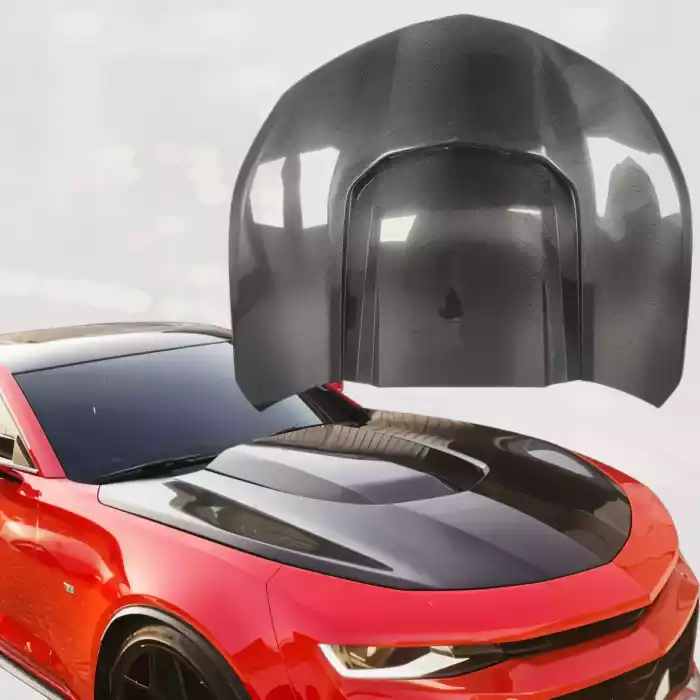 ModeloDrive Carbon Fiber ZL1 Style Hood for Chevrolet Camaro 2016-2021